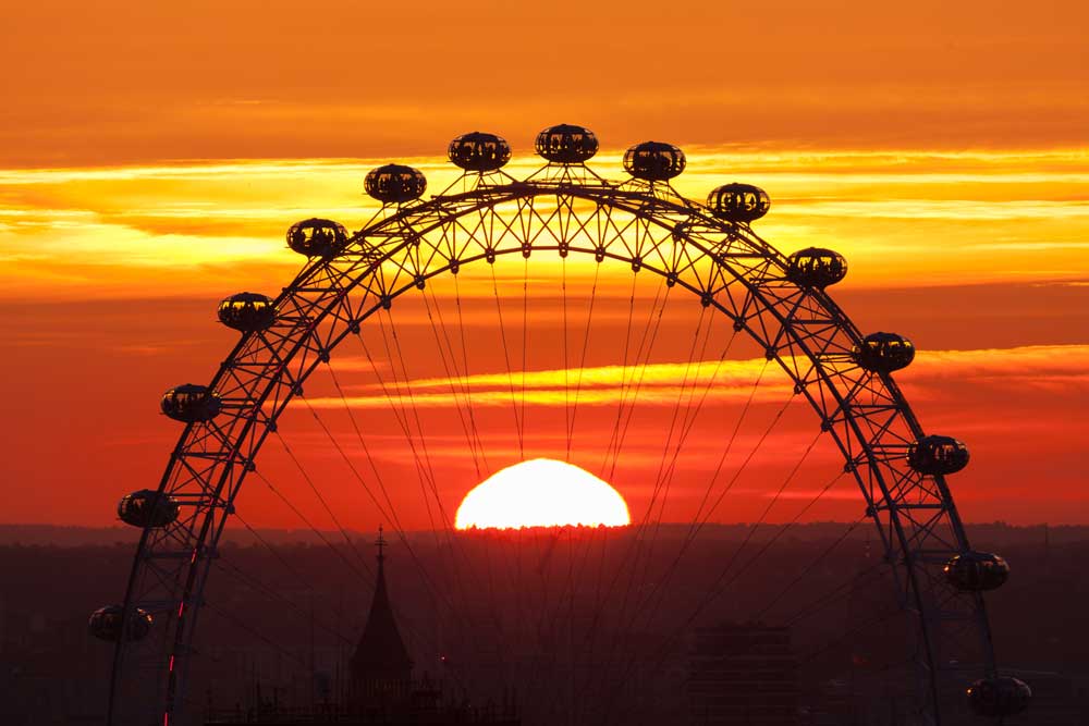 London Eye At Sunset